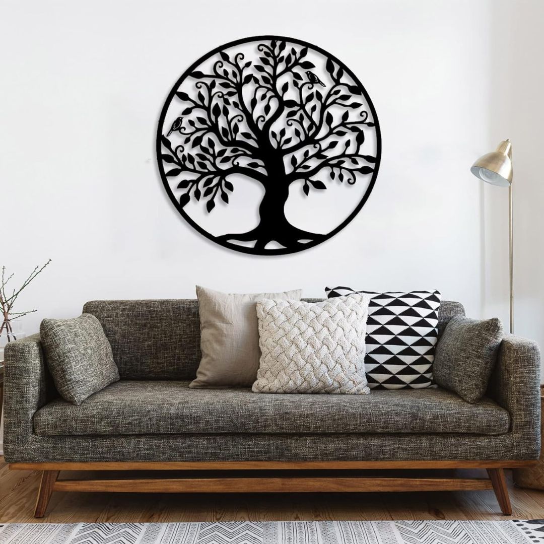 Tree In Ring Laser Metal Wall Art – Hansart