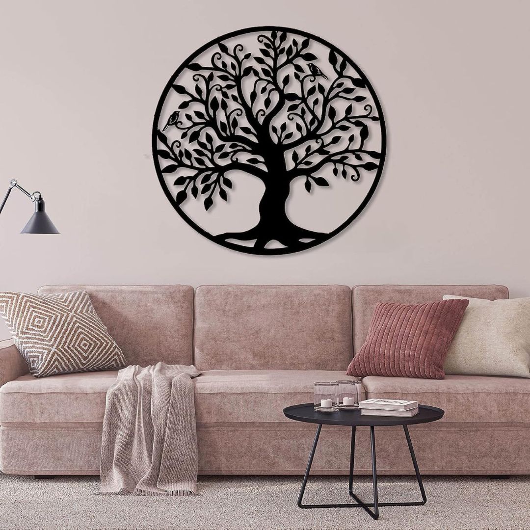 Tree In Ring Laser Metal Wall Art – Hansart